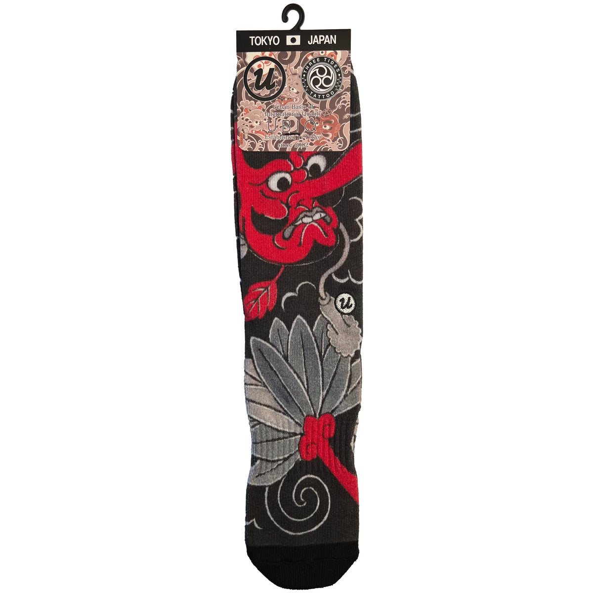 Tengu by Horihiro Mitomo - Three Tides Tattoo Irezumi Socks – Bonsai Boys Trading