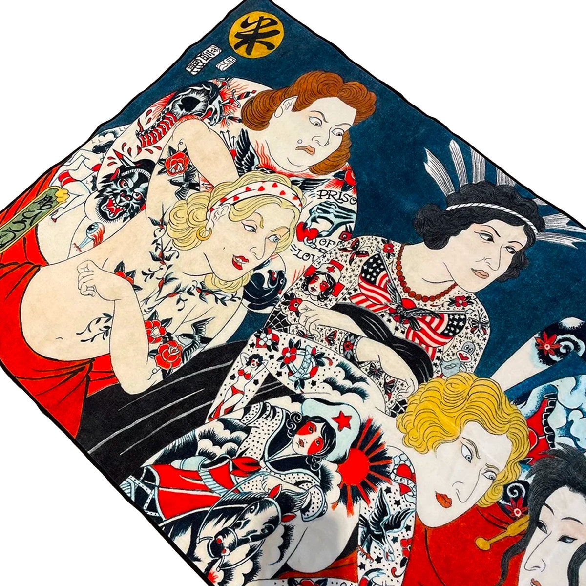 Horihiro Mitomo Bath Towel 6 - Three Tides Tattoo Irezumi Bath Towel ...